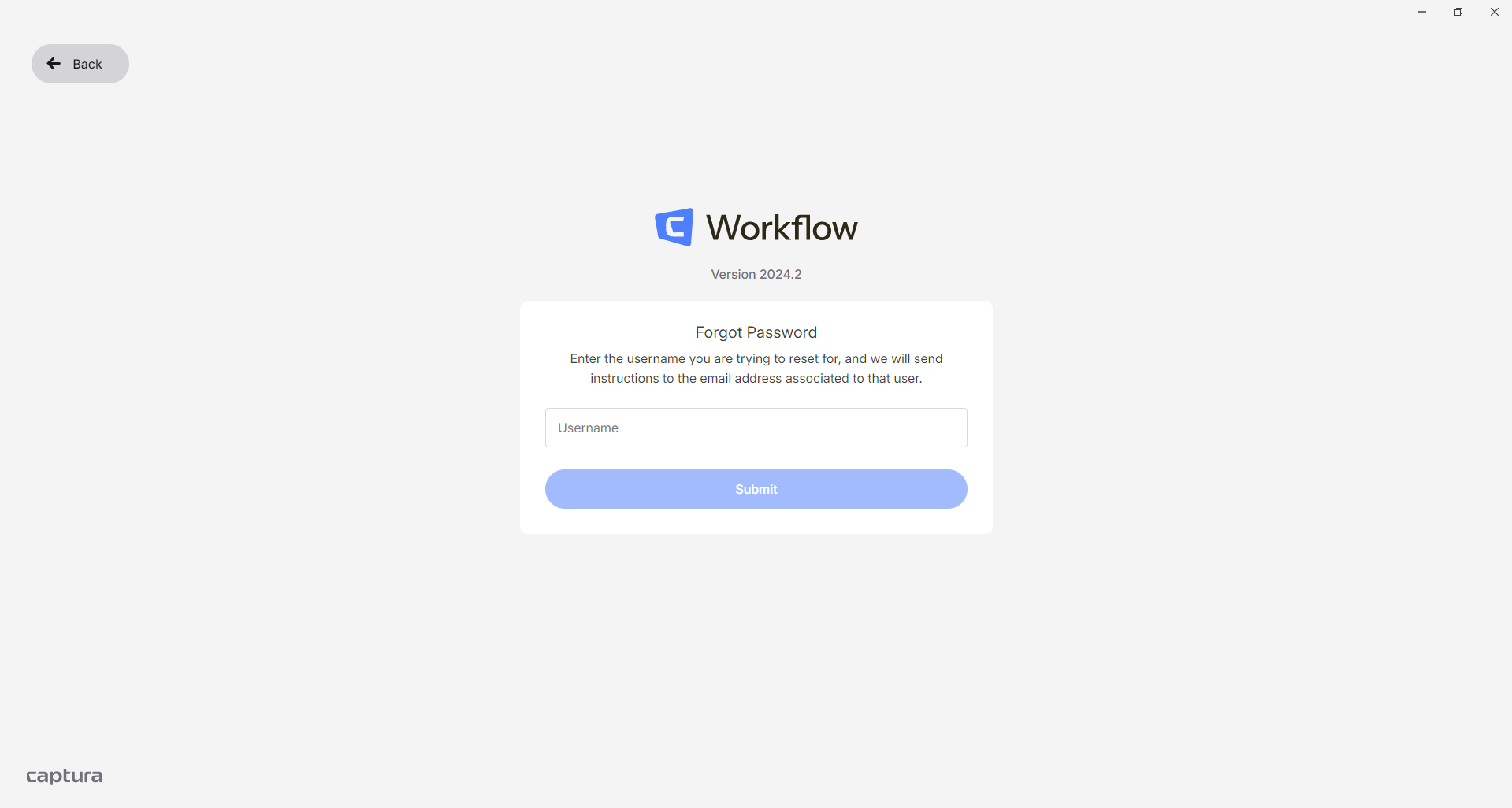 Change Your Password in Captura Workflow