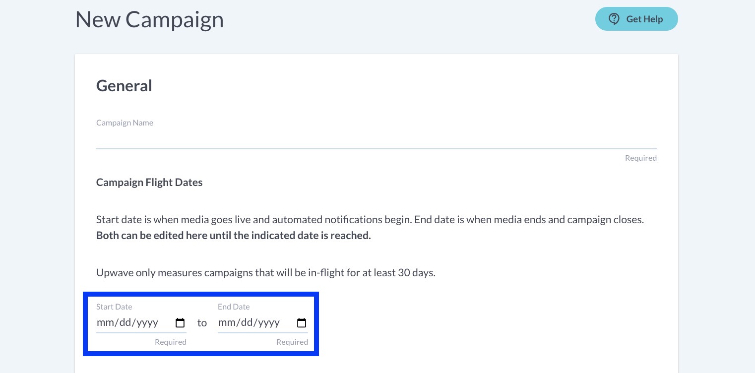 Creating and Editing a Campaign