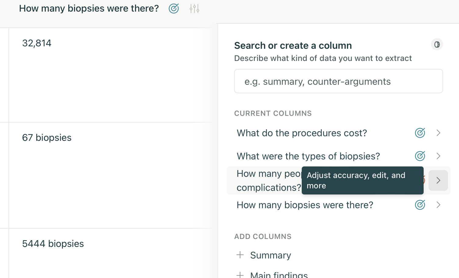 Create and Save Custom Columns in Elicit