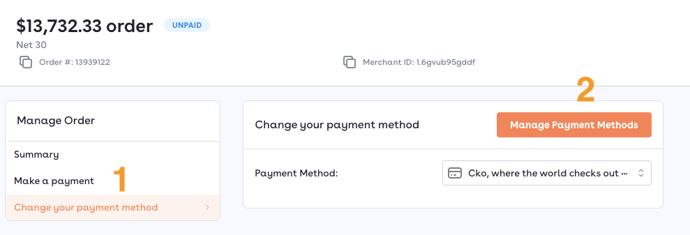 Changing my payment method